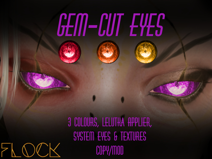 Second Life Marketplace - [FLOCK] - Gem-Cut Eyes - Red Pack