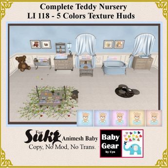 Second Life Marketplace - Suki Animesh Baby - Complete Nursery - Teddy ...