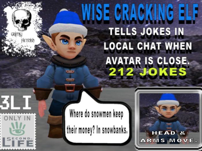 Second Life Marketplace - Grimly Fiendish - Wise Cracking Elf