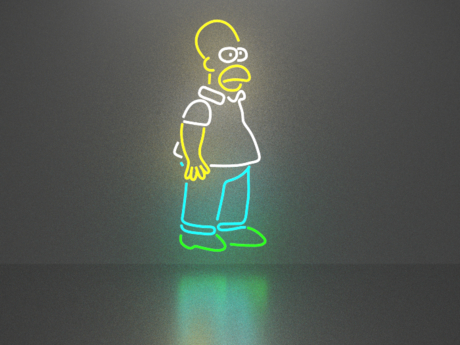 Second Life Marketplace - Homer Simpson 1 neon sign Full Permission