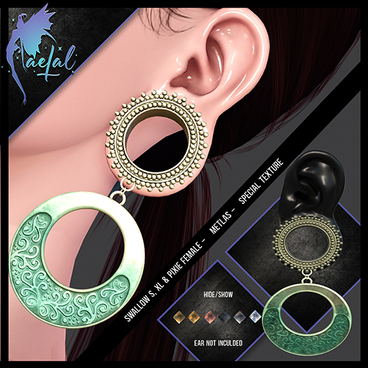 Second Life Marketplace - FaeTal - Ear 100V2 - Swallow S, XL & Pixie ...