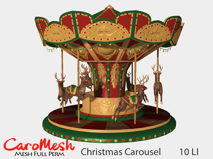Second Life Marketplace - Caro Mesh Full Perm * Christmas Carousel ...