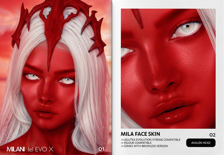Second Life Marketplace - MILANI - "MILA FANTASY" FACE SKIN / DEMO