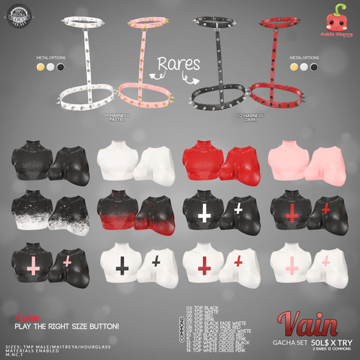 Second Life Marketplace - 00B[Cubic Cherry]{Vain}Lootbox 2 (BOX)