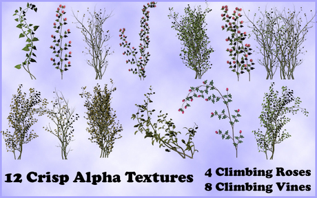 Second Life Marketplace - *Tin Teddy* Climbing Vines & Roses Textures ...