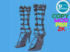 Second Life Marketplace - Shopping Bag - Barbed-Wire-Mid-Heel- Rusty