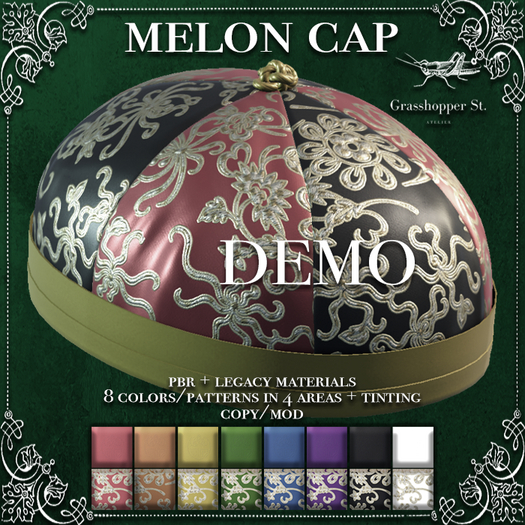 Second Life Marketplace - Grasshopper St Melon Cap DEMO
