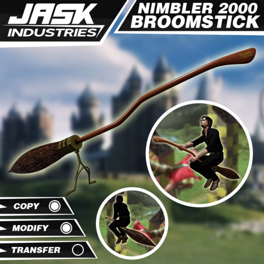 Second Life Marketplace - JASK INDUSTRIES - Nimbler 2000 Broomstick