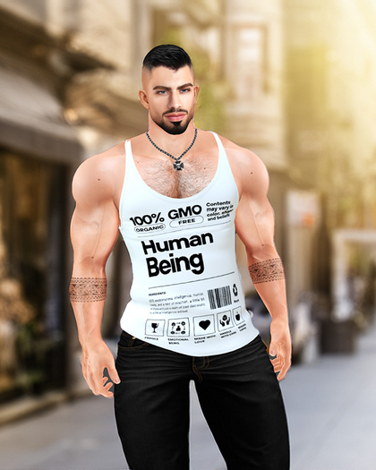 Second Life Marketplace - Tank Human Being White - Legacy athletic
