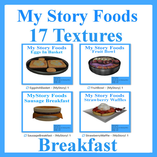Second Life Marketplace - Baby Gear - MyStory Textures - 17 Breakfast ...