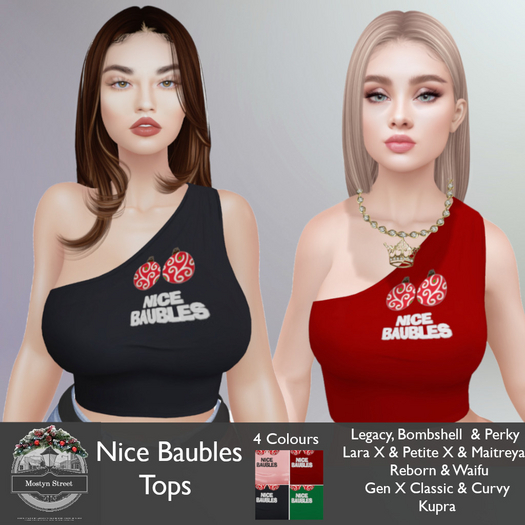 Second Life Marketplace - Mostyn St // Nice Baubles Tops