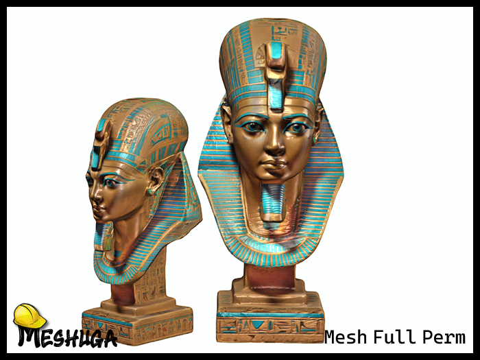 Second Life Marketplace - Meshuga Egyptian Bust Statue FULL PERM MESH