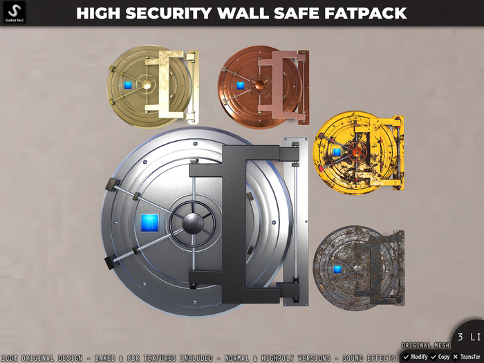 Second Life Marketplace - [satus Inc] High Security Wall Safe [Fatpack]
