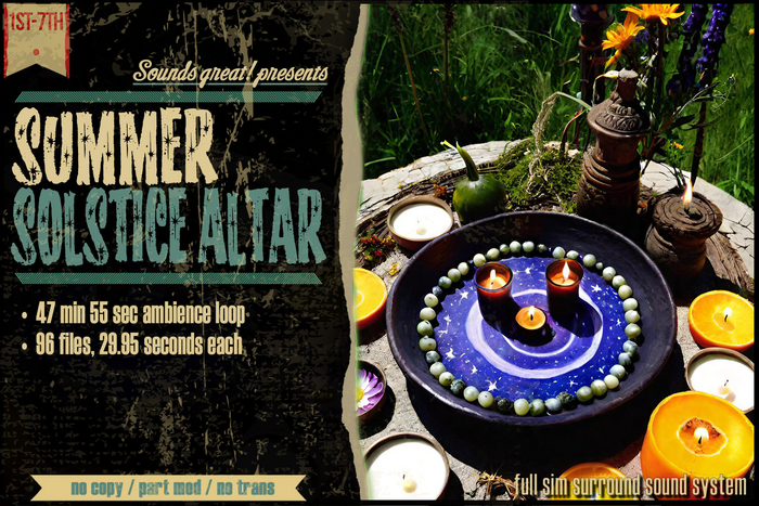 Second Life Marketplace - Sounds Great! Ambient System - Summer ...