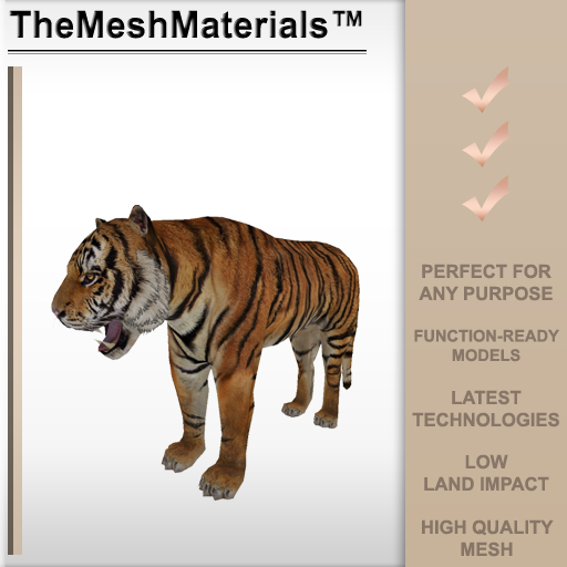 Second Life Marketplace - The Mesh Materials - Tiger Standing