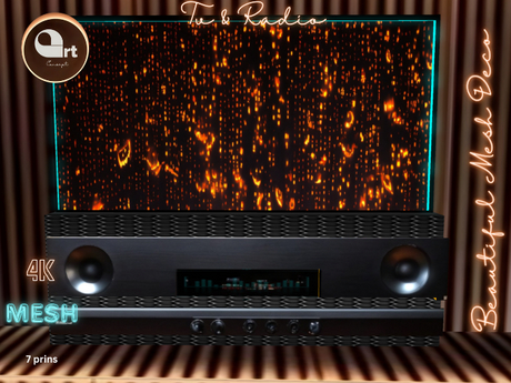 Second Life Marketplace - TV & Radio Audio System Mesh.