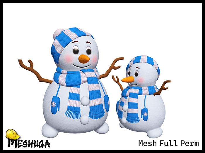 Second Life Marketplace - Meshuga Christmas Snowy Joe Snowman FULL PERM ...