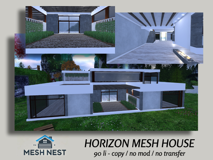 Second Life Marketplace - MESH NEST - Horizon Mesh House - Low Prims