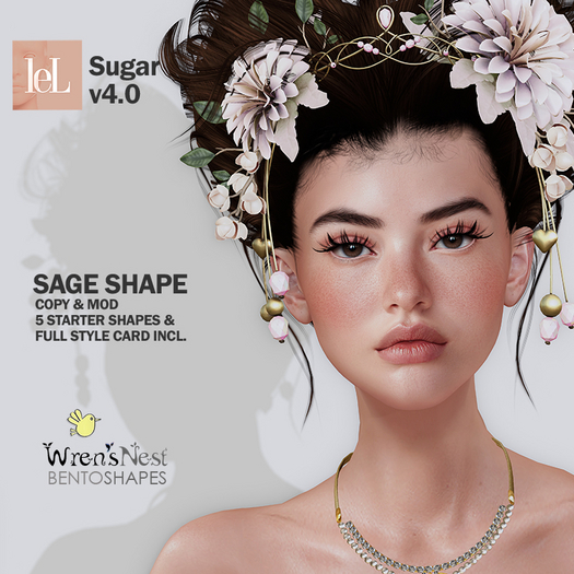 Second Life Marketplace - LELUTKA SUGAR SHAPE - { wren's nest } - Sage