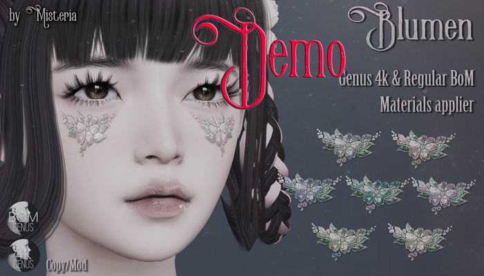 Second Life Marketplace - DEMO Misteria - Blumen Genus Morph 4k and SLUV