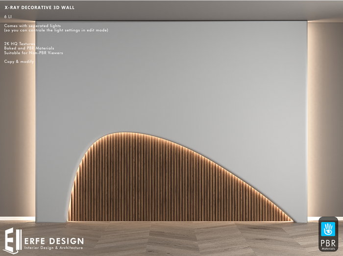 Second Life Marketplace - X-ray decorative wall 6 LI PBR[Erfe Design] PACK