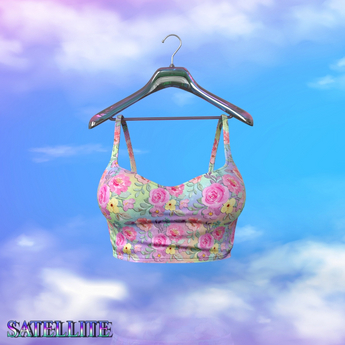 Second Life Marketplace - Floral Elsy Crop Top BOMBSHELL