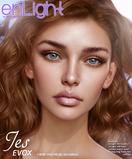 Second Life Marketplace - enLight JES 5-satin BOM *Head skins* (EvoX)
