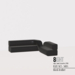 Second Life Marketplace - 8 Batu - Sofa PG BLACK LEATHER