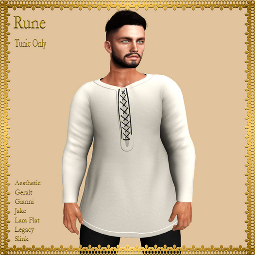 Second Life Marketplace - .: HD :. Rune Tunic ~ Creme Gor, Gorean ...