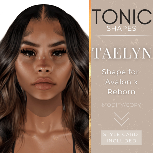 Second Life Marketplace - TONIC - Taelyn Shape For Lelutka Avalon 4.0 x ...