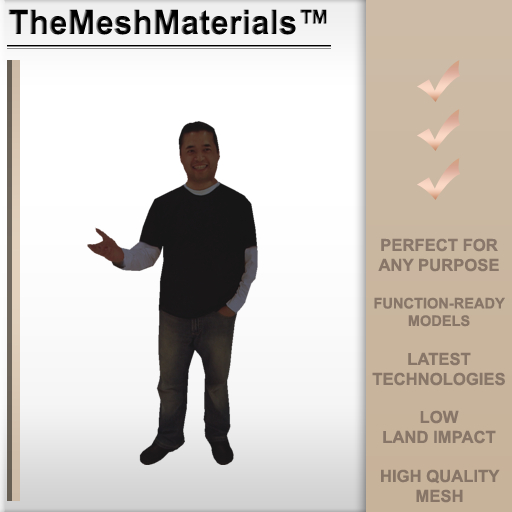 Second Life Marketplace - The Mesh Materials - City NPC Man 19