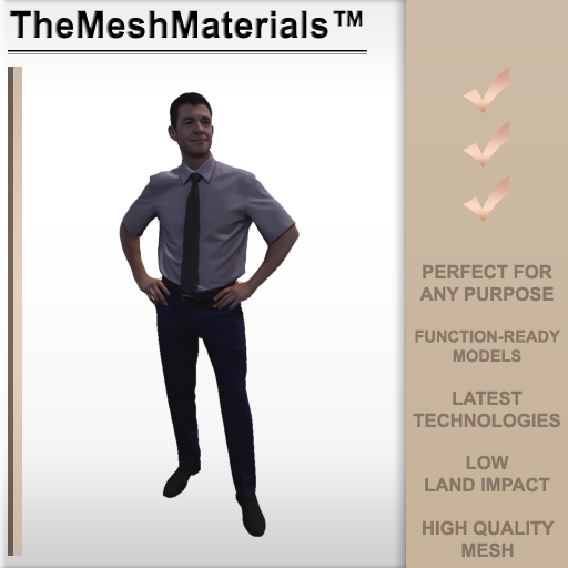 Second Life Marketplace - The Mesh Materials - City NPC Man 13