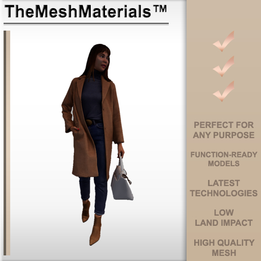 Second Life Marketplace - The Mesh Materials - City NPC Lady 18