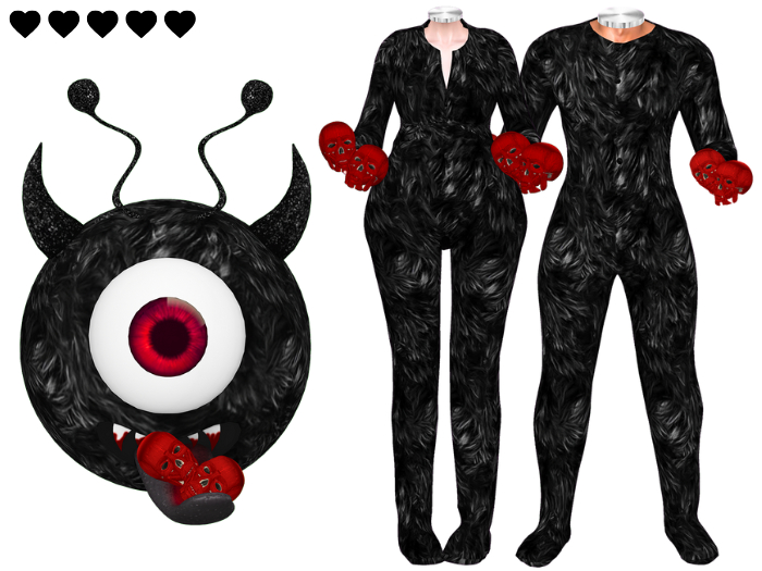 Second Life Marketplace - Alien Outfit Set - BLACK 01- LARA,LARAX ...
