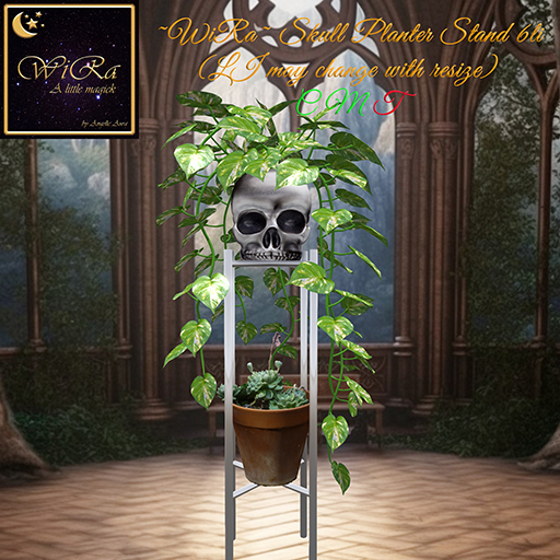 Second Life Marketplace - ~WiRa~ Skull Planter Stand (BOX)