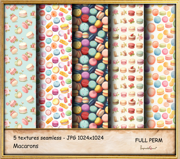 Second Life Marketplace - macarons textures 1024 full perm