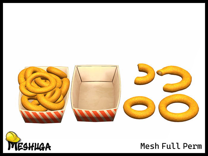 Second Life Marketplace - Meshuga Kawaii Onion Rings Pack FULL PERM MESH