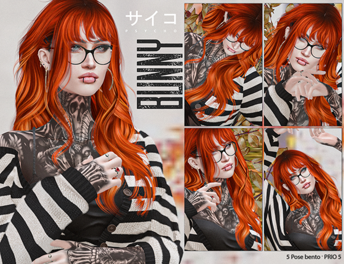 Second Life Marketplace - PSYCHO - 5 pose bento packs - Bunny