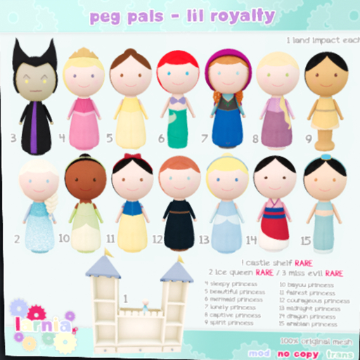 Second Life Marketplace - 01~*larnia*~ peg pals lil royalty castle ...