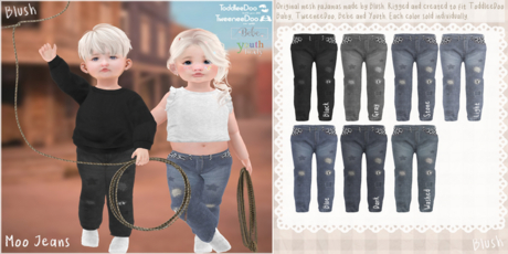 Second Life Marketplace - Blush. Moo Jeans - Stone - ADD