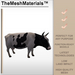 Second Life Marketplace - The Mesh Materials - Black and white Milking Cow