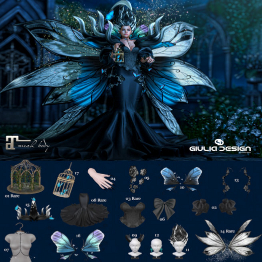 Second Life Marketplace - 14. GIULIADESIGN] -KENDAL-Fairy Wing RARE