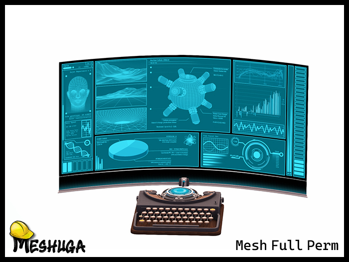 Second Life Marketplace - Meshuga Steampunk Victorian Computer FULL ...