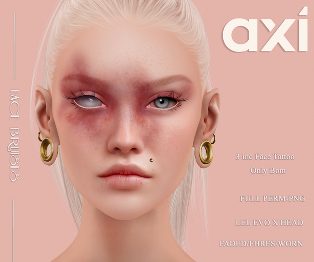 Second Life Marketplace - AXI-Face Bruises Pack LEL EVO X PNG_FULLPERM