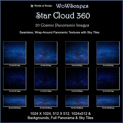 Second Life Marketplace - WoWScapes Star Cloud 360