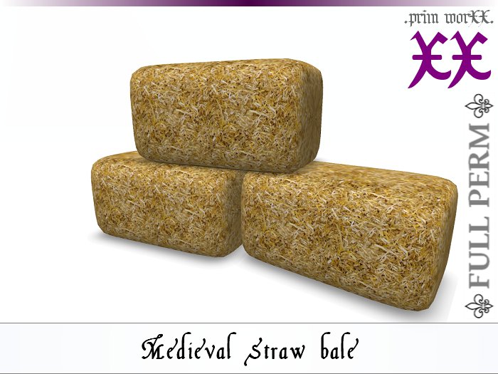 Second Life Marketplace - .prim worXX. FULL PERM medieval straw bale
