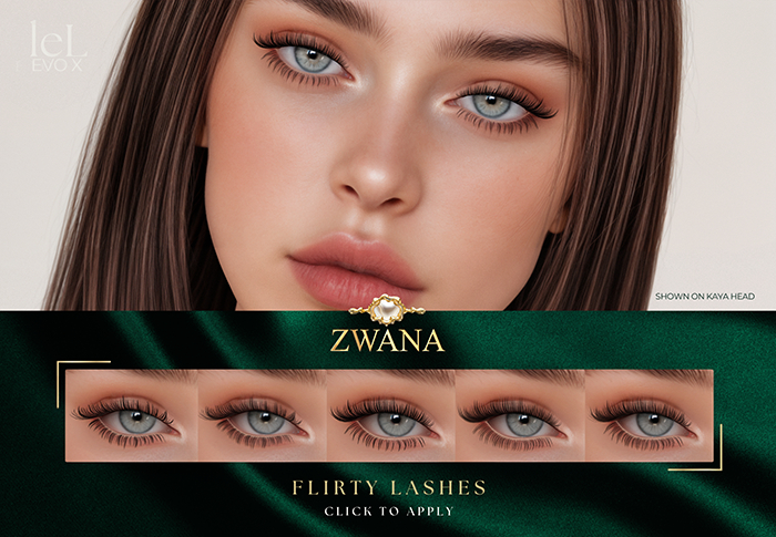 Second Life Marketplace - ZWANA Flirty Lashes - [LelEvoX-HD]