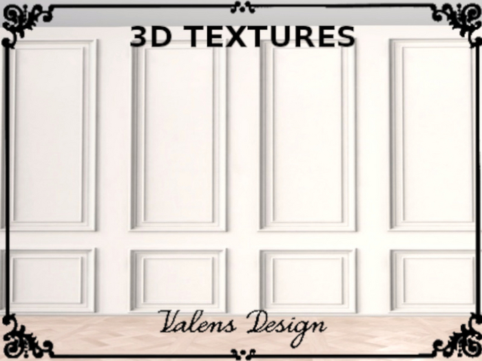 Second Life Marketplace - 3D TEXTURES cream molding wood panels molding ...