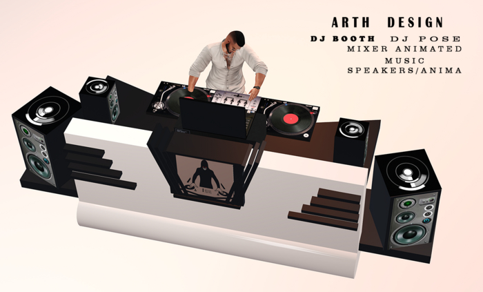 Second Life Marketplace - ARTH - DJ BOOTH / MIXER / ANIMATED