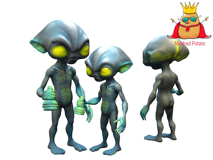 Second Life Marketplace - Meshed Potato - Glowing Alien Full Perm Mesh ...